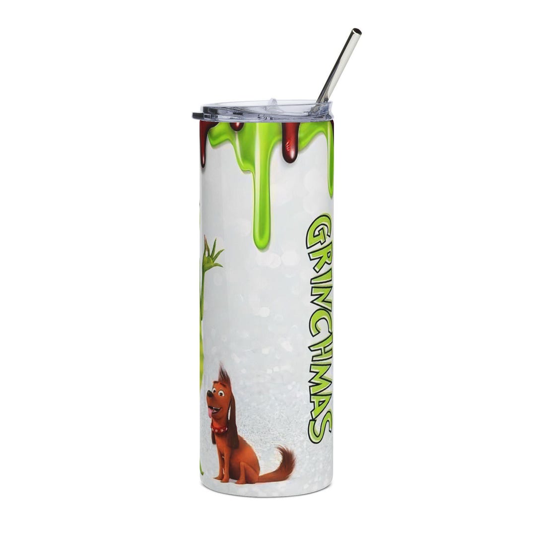 Grinch Character Drip Design Tumbler | 20oz Stainless Steel - Etsy