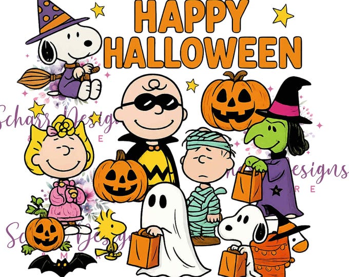 Snoopy Peanuts Fall Happy Halloween PNG - Etsy