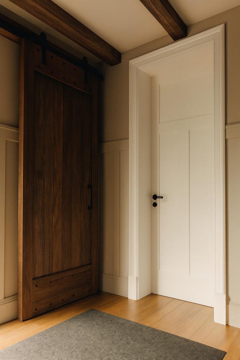Solid Wood Interior Door With Frame & Casing – Custom Size – Painted ...