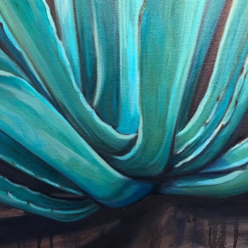 Agave Oil Painting 24x24 - Etsy