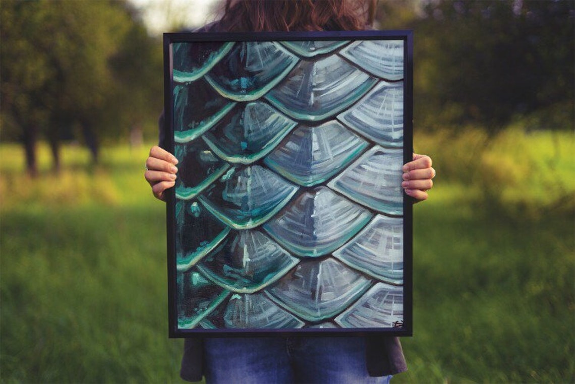 Original Oil Painting,tarpon Scales, Tarpon, Coastal Art, Fishing Wall ...