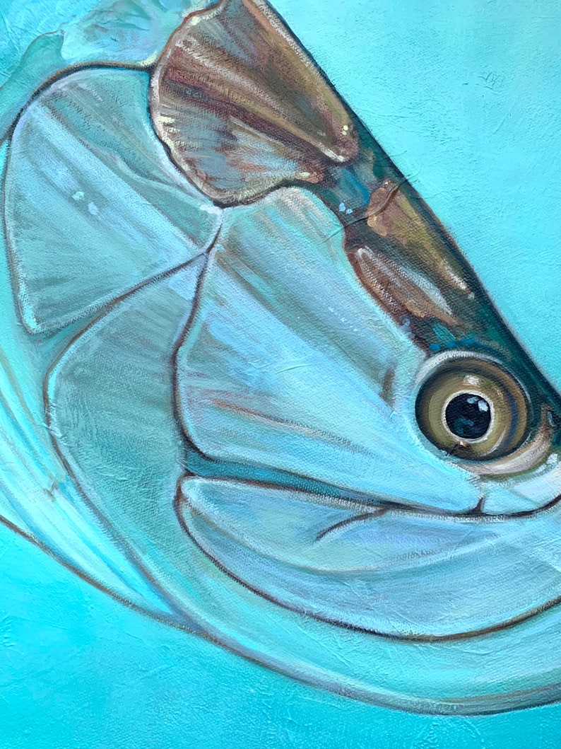 Tarpon Original Oil Painting, Fish Wall Decor,coastal Art,nautical Art ...