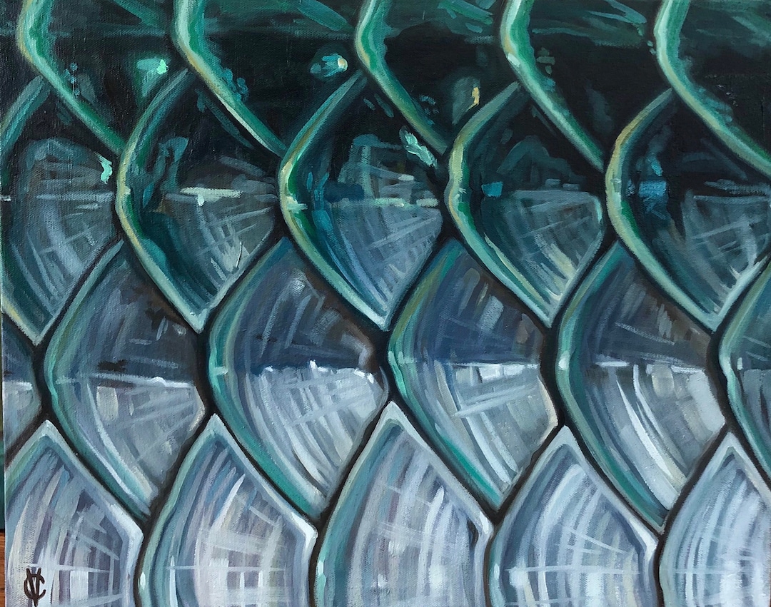 Original Oil Painting,tarpon Scales, Tarpon, Coastal Art, Fishing Wall ...