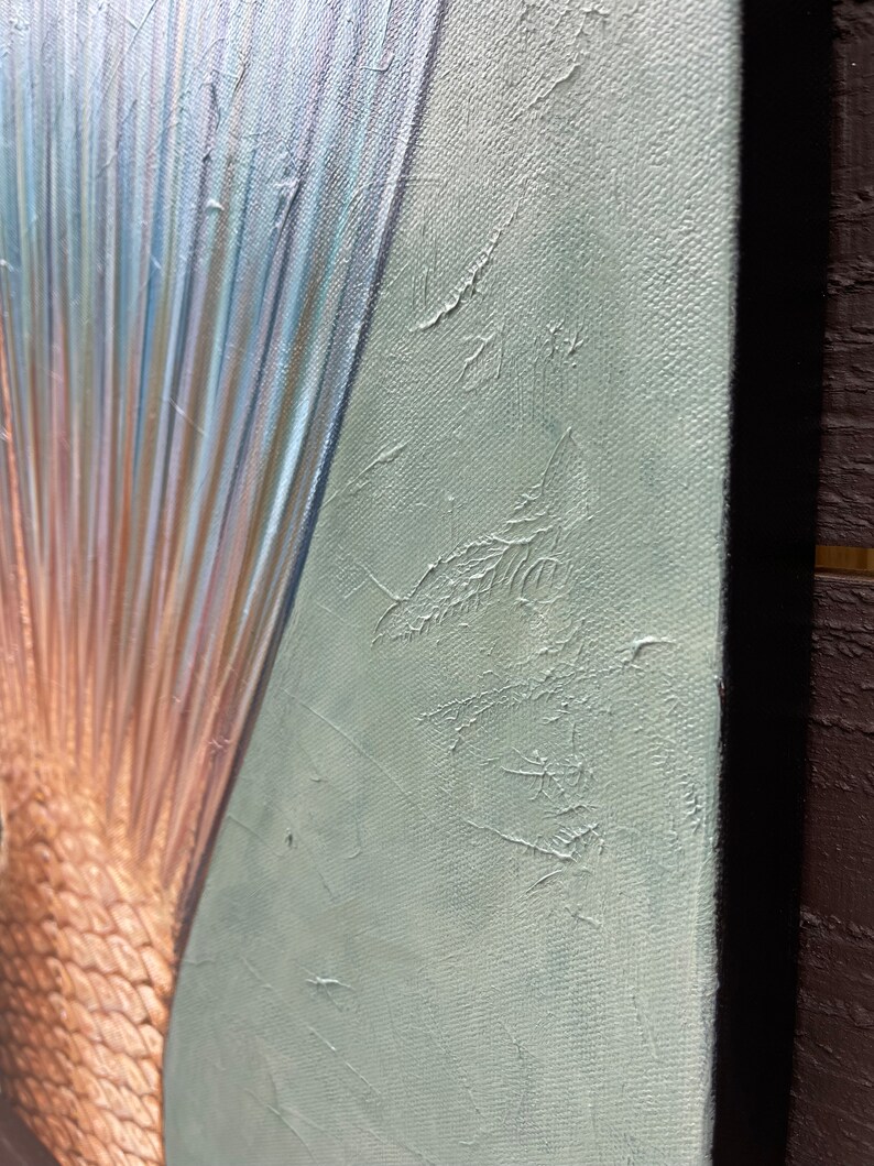 Original Oil Redfish Tail Painting - Etsy