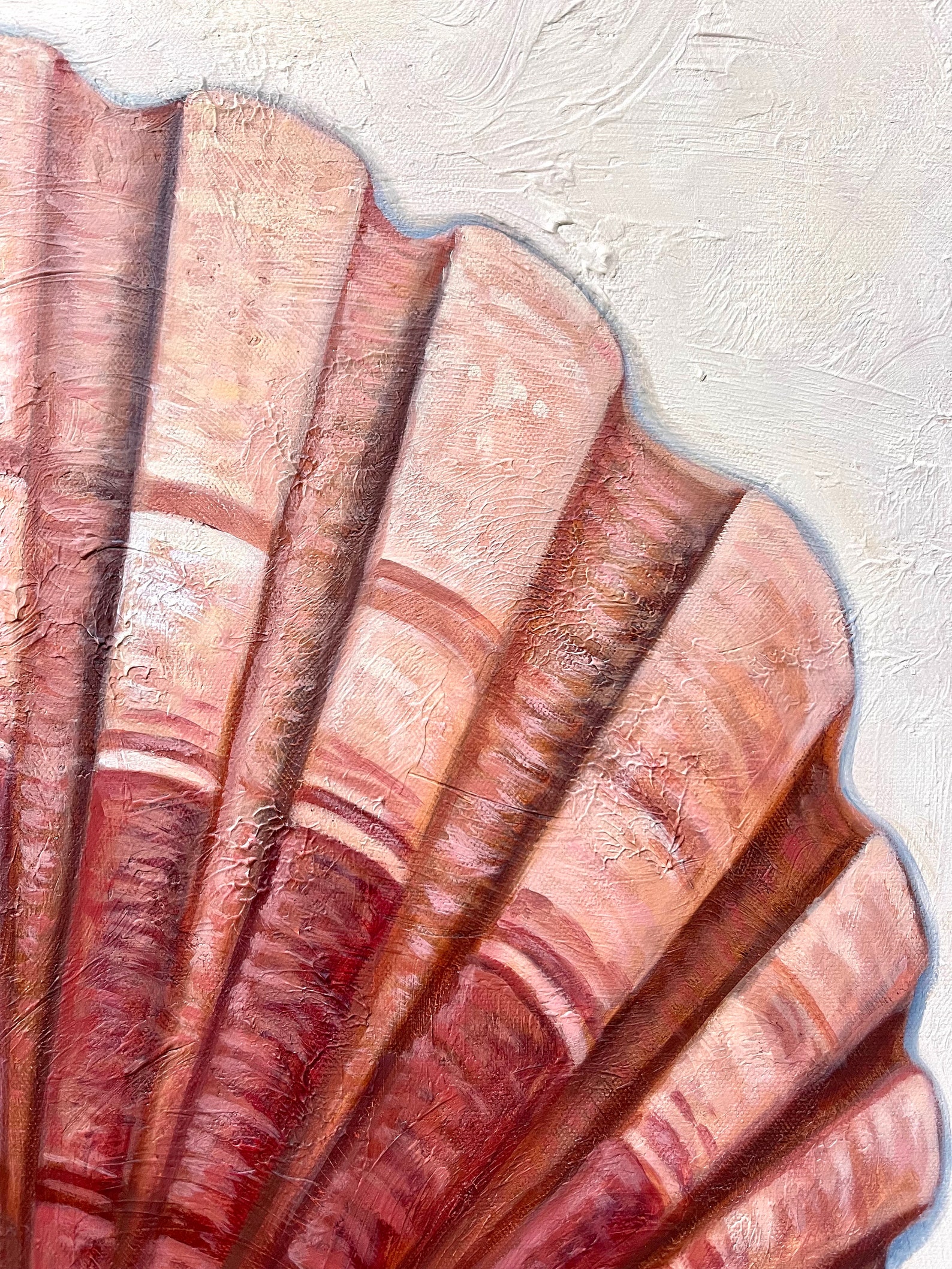 Giant Scallop Shell 24x24 Original Oil on Canvas - Etsy