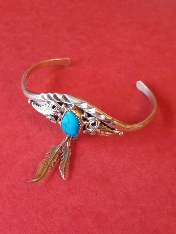 Native American Navajo Slab Turquoise Necklace - Gem