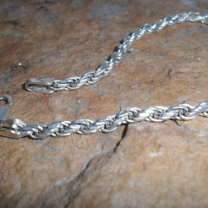 Vintage Italian Sterling Silver Rope Bracelet - Etsy