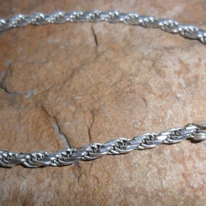 Vintage Italian Sterling Silver Rope Bracelet - Etsy