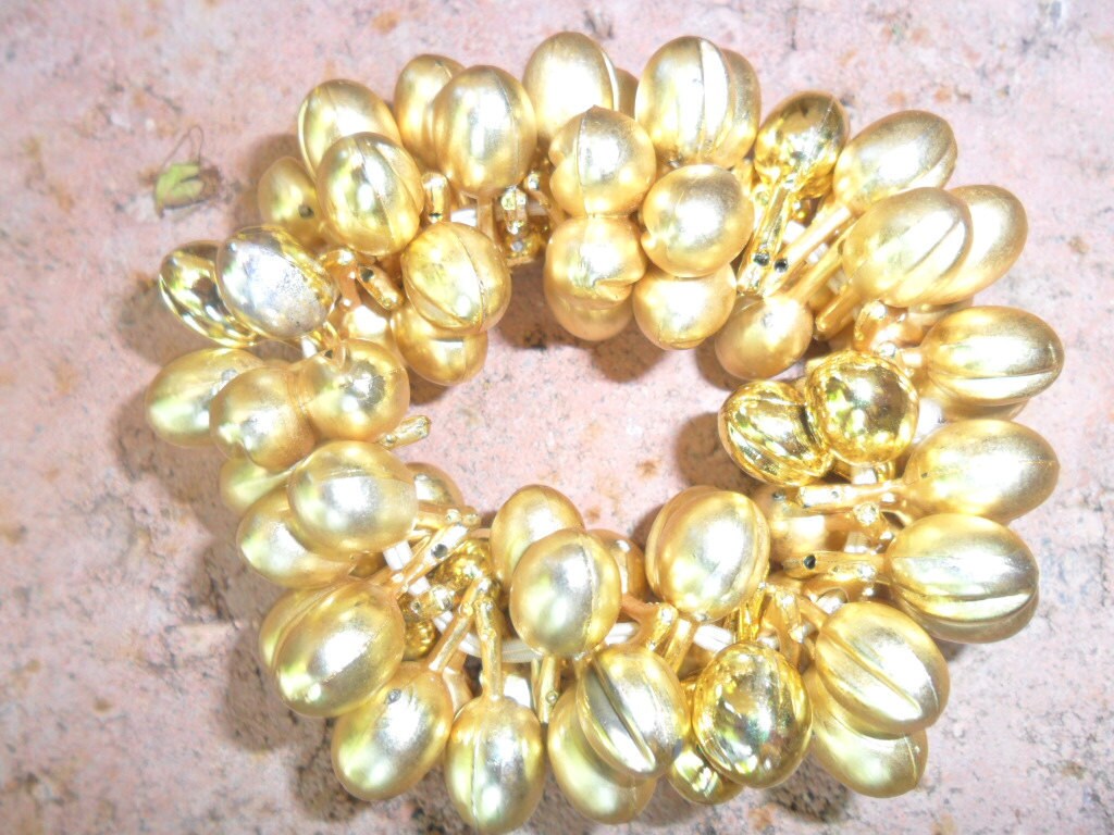 Vintage Gold Plastic Stretch bracelet | Etsy