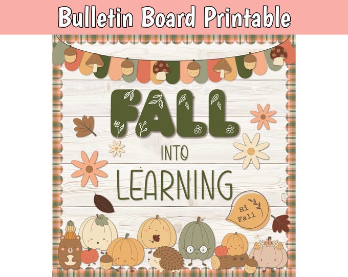 Fall Forest Animals Bulletin Board Kit (digital Download) - Etsy Canada
