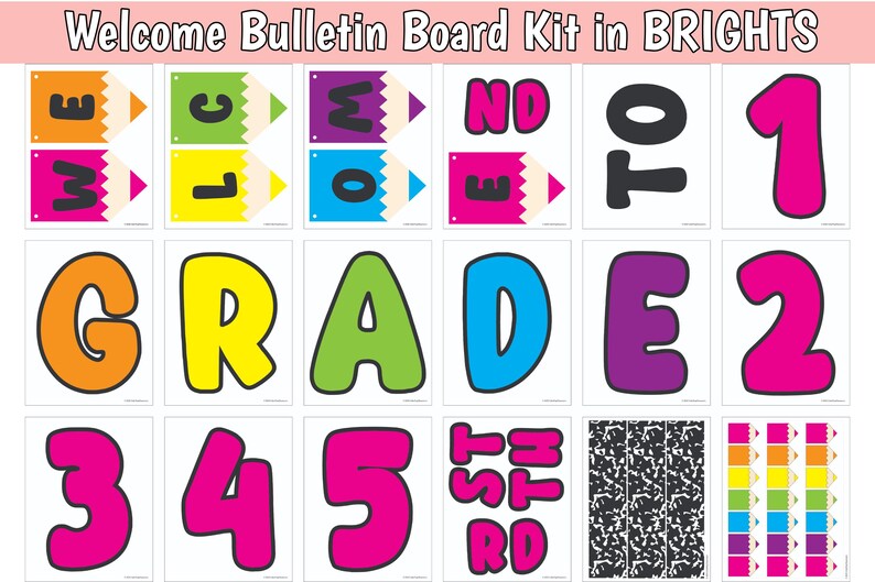 Welcome Classroom Bulletin Board Kit - Elementary 1st Through 5th Grade ...