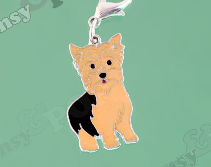 1 Yorkie Dog Enamel Charm Yorkshire Terrier Dog Charm Pet - Etsy