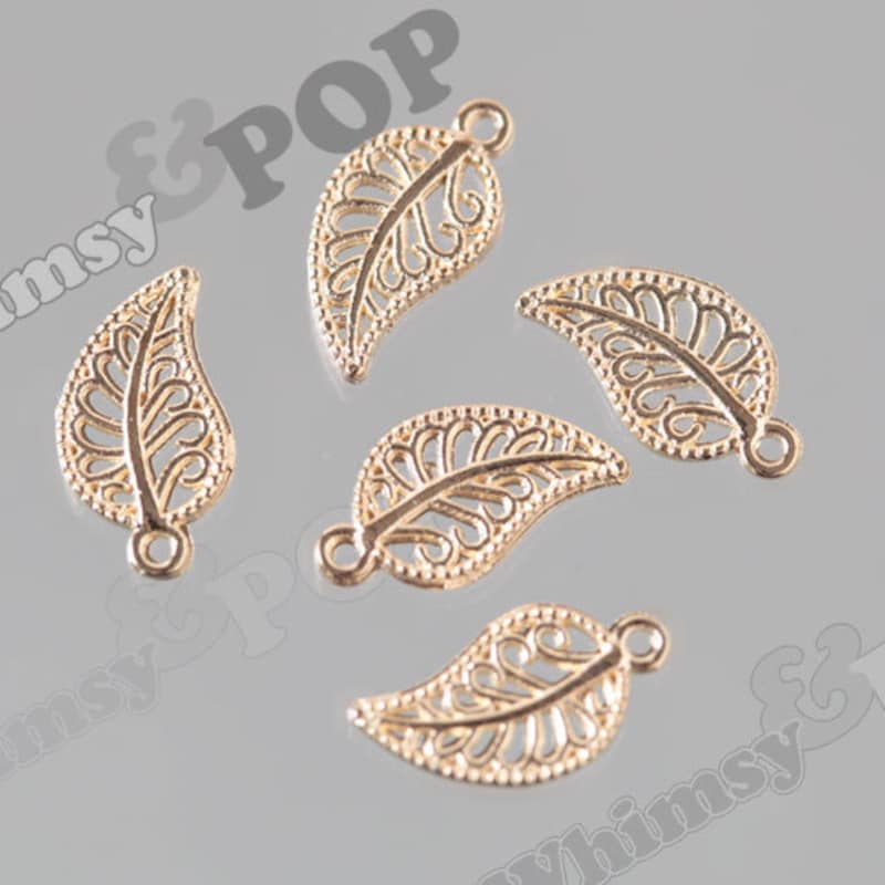 Leaf Charm - Etsy