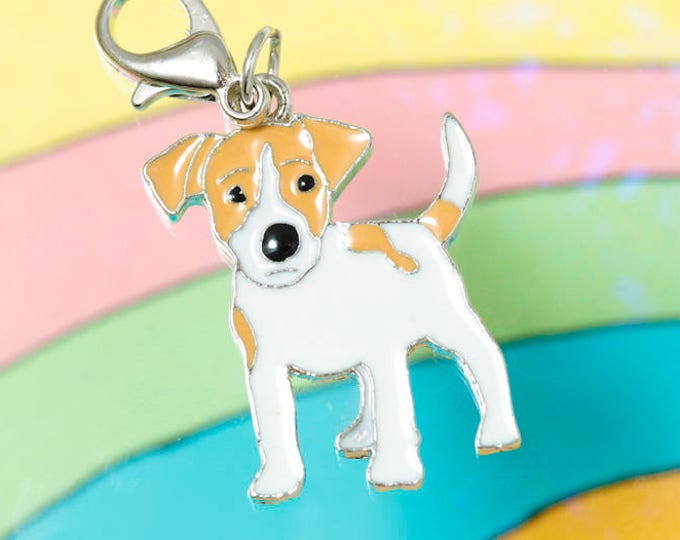 1 Jack Russell Terrier Dog Enamel Charm Jack Russel Dog - Etsy