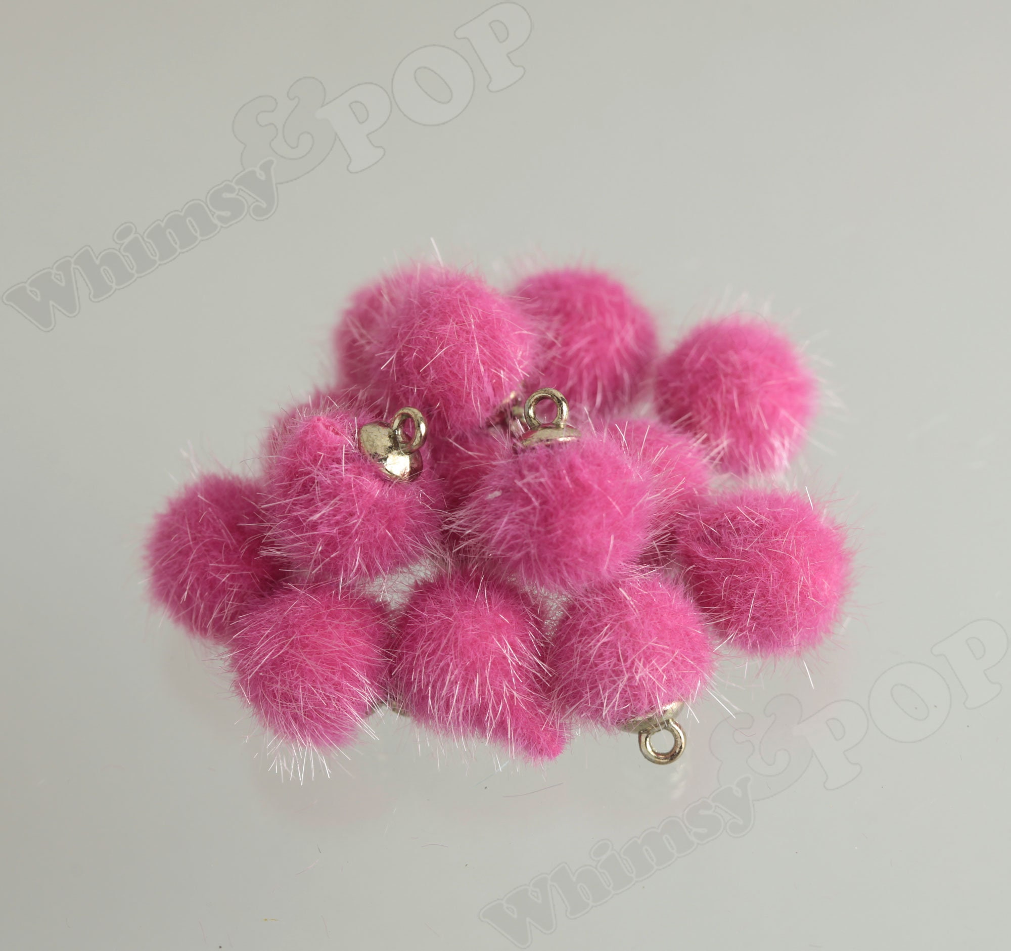 10 Fuzzy Charms Gold Tone Mini Pom Pom Fur Ball Charms Pom - Etsy