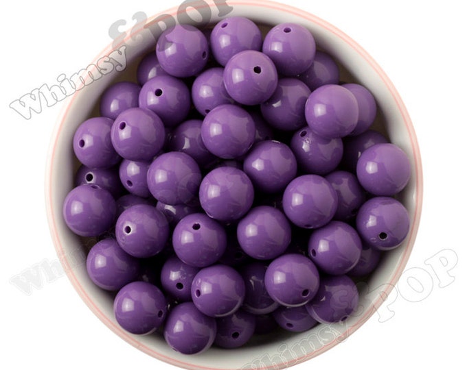 16mm Purple Gumball Beads, Chunky Gumball Beads, 16mm Gumball Beads ...
