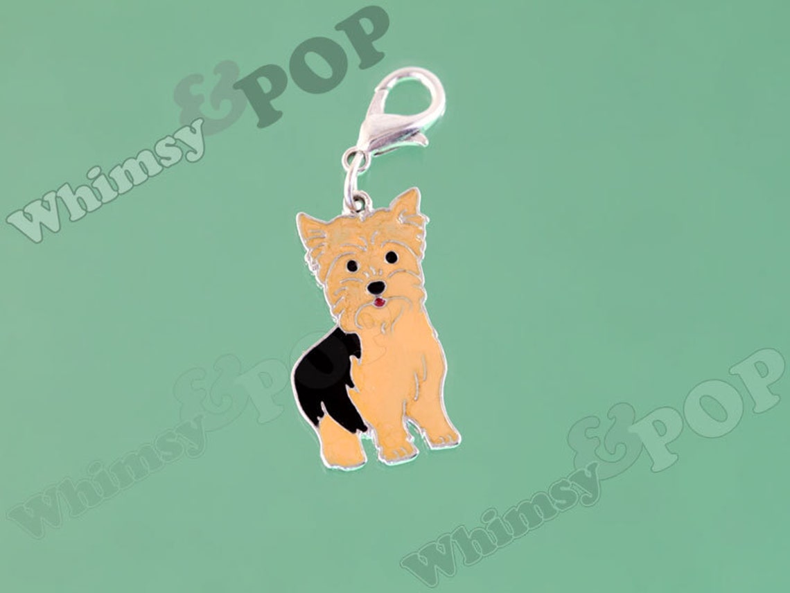 1 - Yorkie Dog Enamel Charm, Yorkshire Terrier Dog Charm, Pet Charm ...