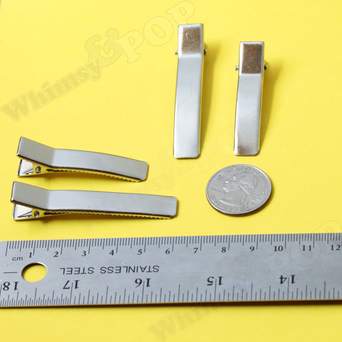 SUPER STRONG 2 Inch Silver Alligator Hair Clips 60mm Hair | Etsy