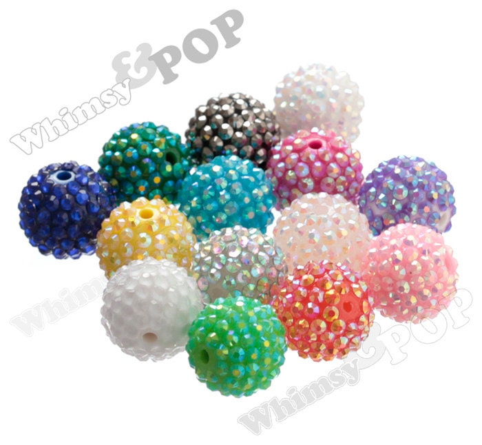20mm Rhinestone Beads Chunky Beads 20mm Crystal AB - Etsy