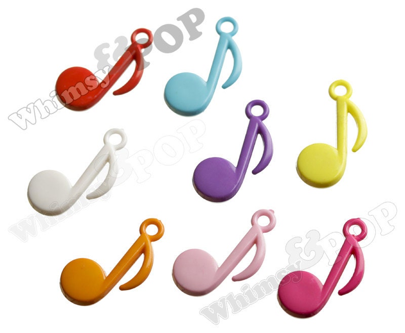 Acrylic Musical Note Charms, Music Charm Bracelet Necklace Findings ...