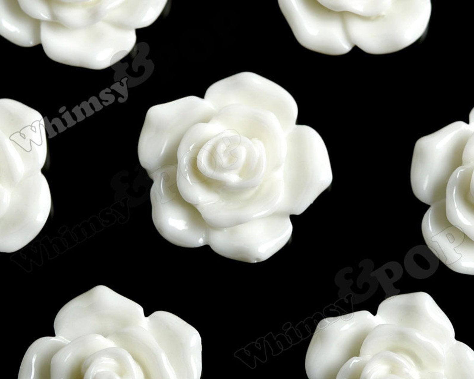 16MM Pointy Rose Flower Cabochons Choose Your Colors Rose | Etsy