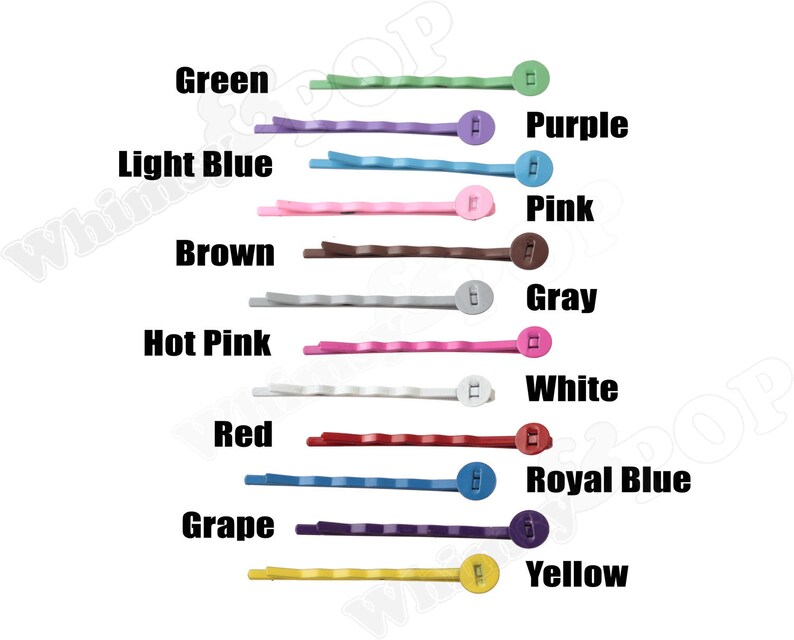 Colored Bobby Pins Mixed Colors Bobby Pin Blanks Painted - Etsy