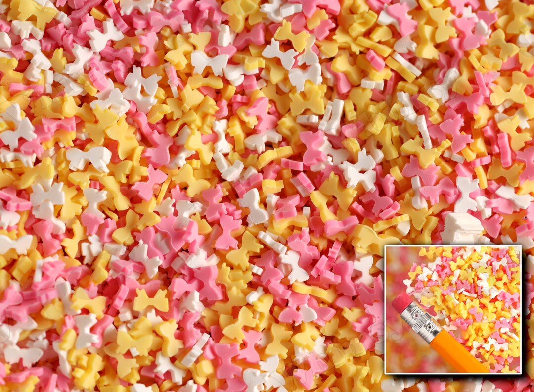 Pastel Hair Bow Slime Charms, Fake Sprinkles, DIY Polymer Clay Charms ...