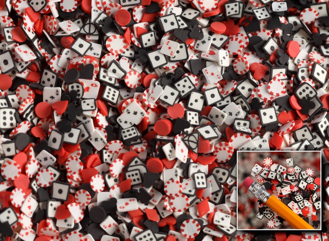 Poker Slime Charms, DIY Polymer Clay Charms, Gambling Cabochons, Kawaii ...