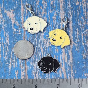 1 NEW Silver Tone Labrador Retriever Dog Charm, White Lab or Yellow Lab ...