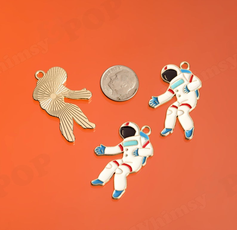 Retro Astronaut Charms, Space Rocket Charms, Spaceship Pendant, Outer ...