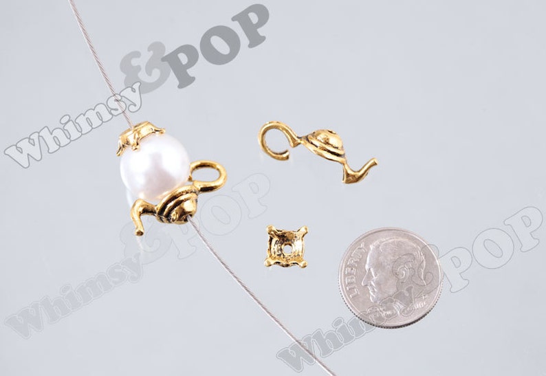 3D Bead Cap Set Tibetan Silver Color Teapot Bead Findings | Etsy