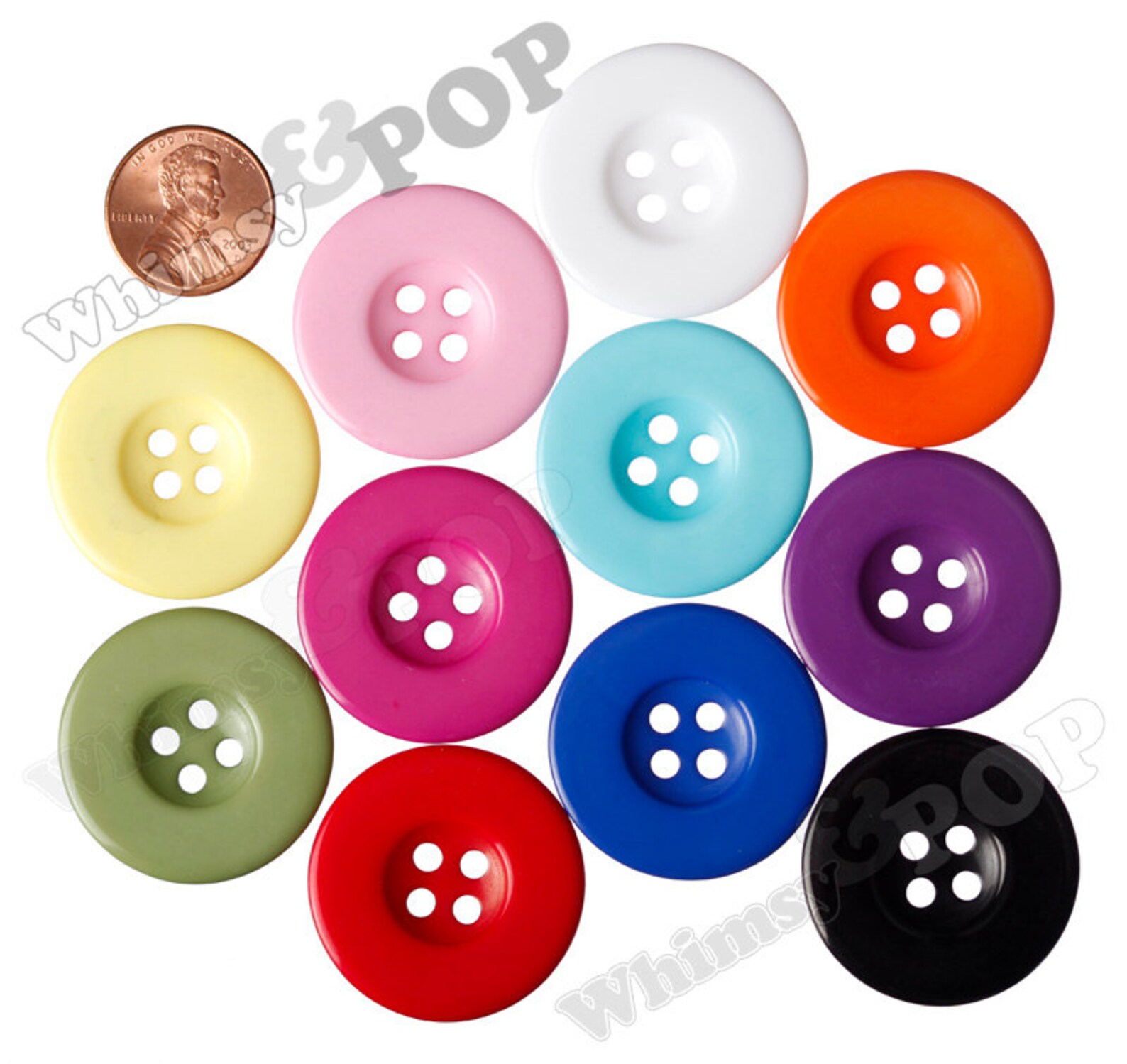 30mm Buttons Resin Color Buttons Sewing Buttons Round - Etsy
