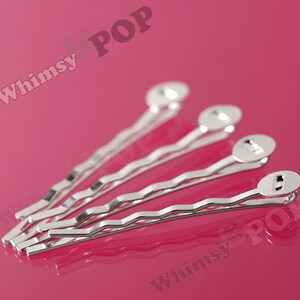 100 Pack 52mm Platinum Silver Bobby Pins, Hair Pins, Bobby Pin Blanks ...