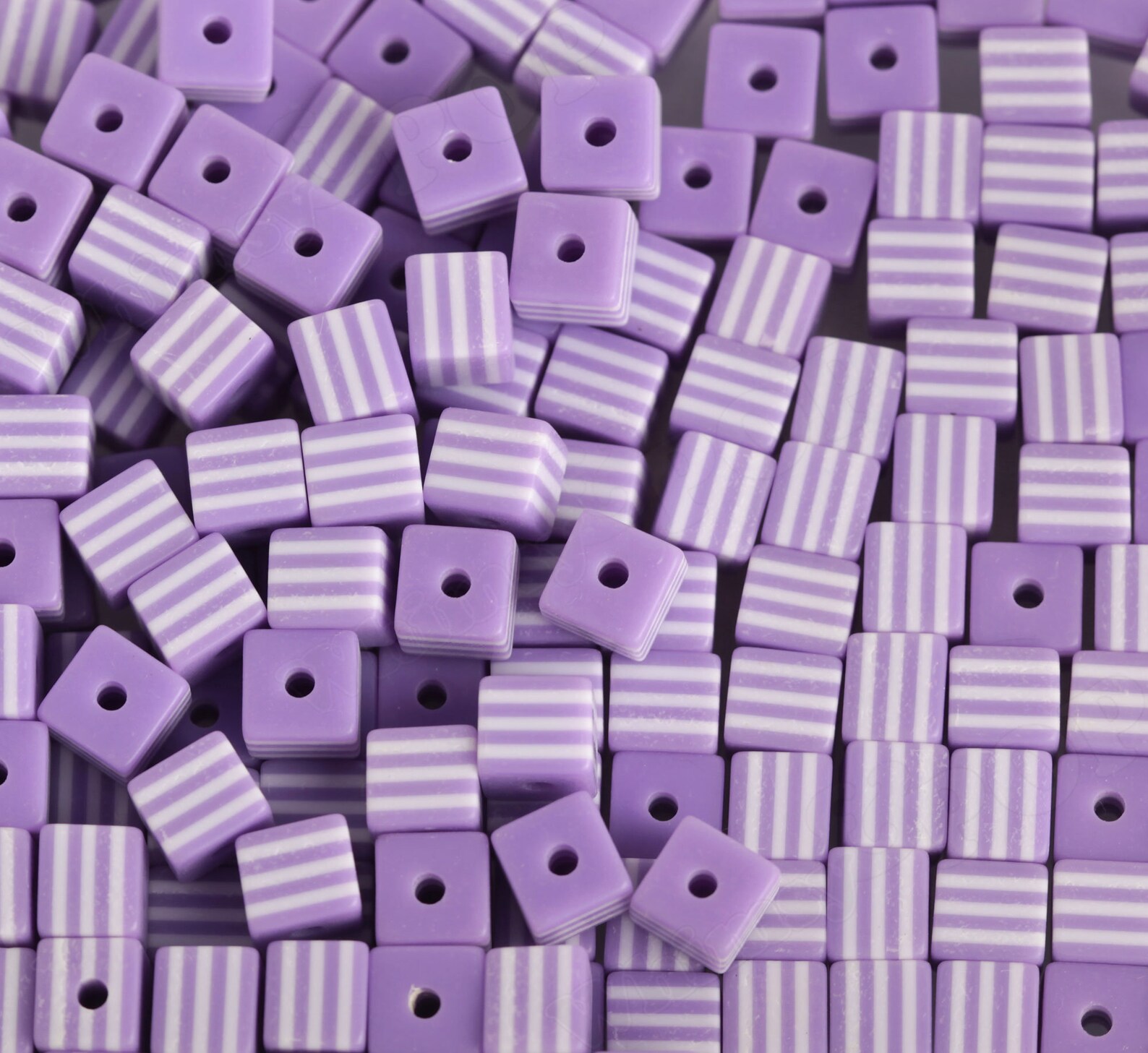 8mm Striped Cube Beads Cube Beads Square Beads Block | Etsy