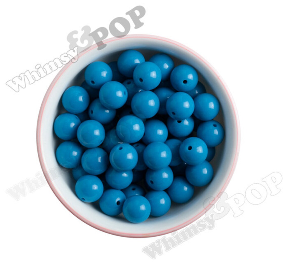16mm Ocean Blue Gumball Beads Chunky Gumball Beads 16mm | Etsy