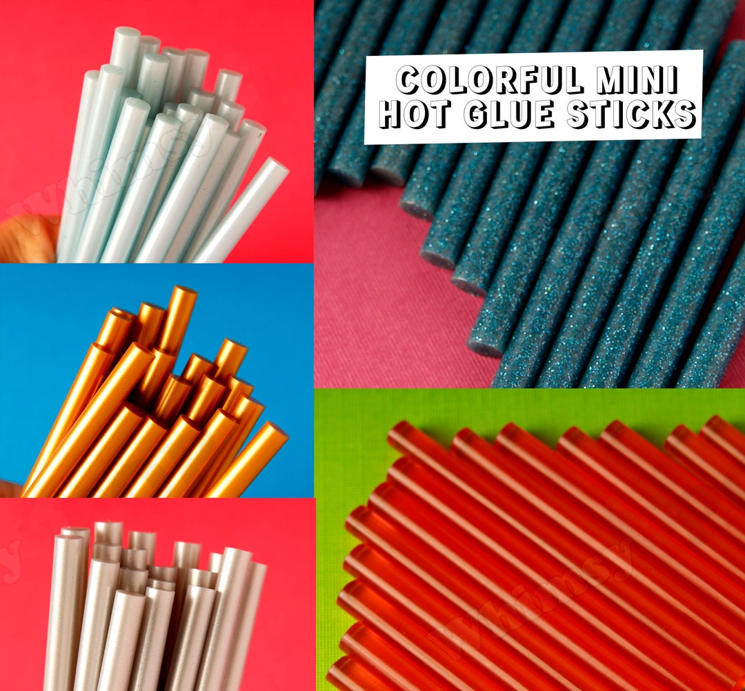 Colorful Mini Hot Glue Sticks Strong and Colorful Adhesives for Craft ...