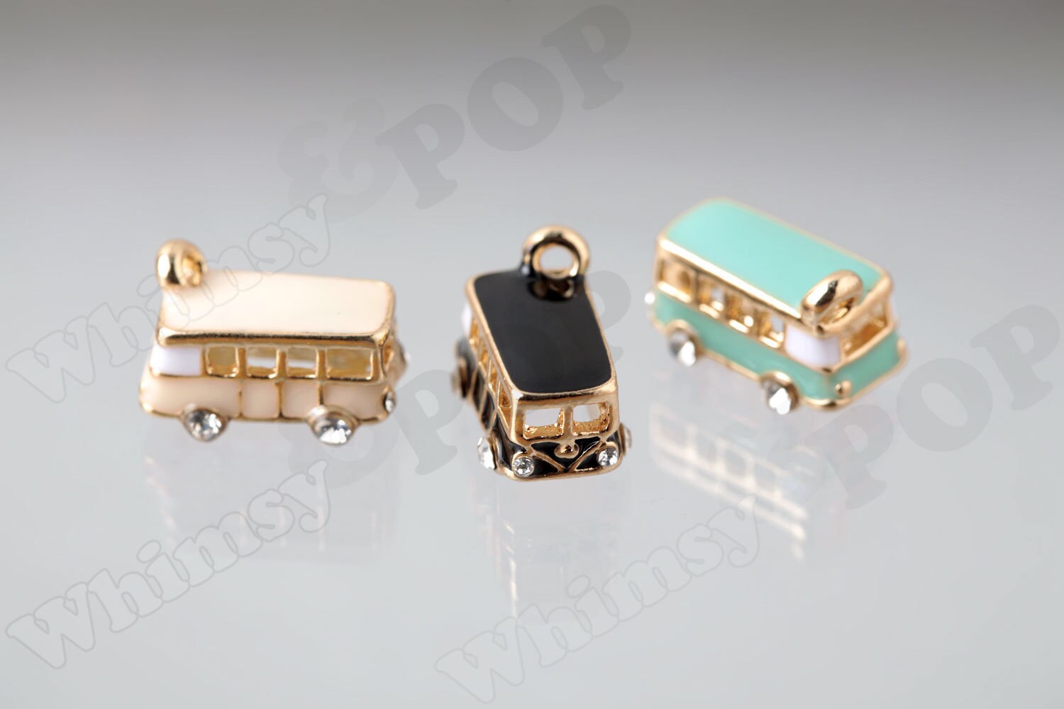 1 NEW Vintage Van Bus Charm Pink Black or Aqua Vintage | Etsy