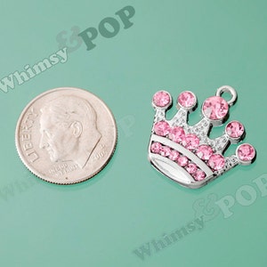 DOLLAR SALE Crown Charm, Royalty Princess Crown Rhinestone Crystal ...