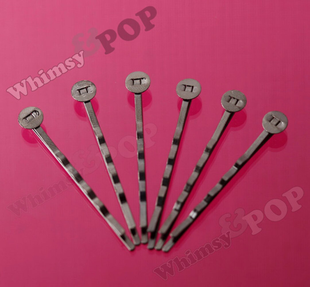 100 PACK 52mm Gunmetal Black Bobby Pins Bobby Pin Blanks - Etsy