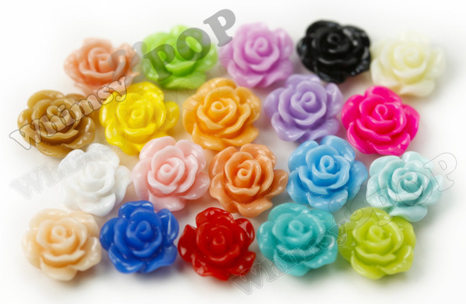 10MM Small Detailed Flower Cabochons Resin Rose Cabochons - Etsy
