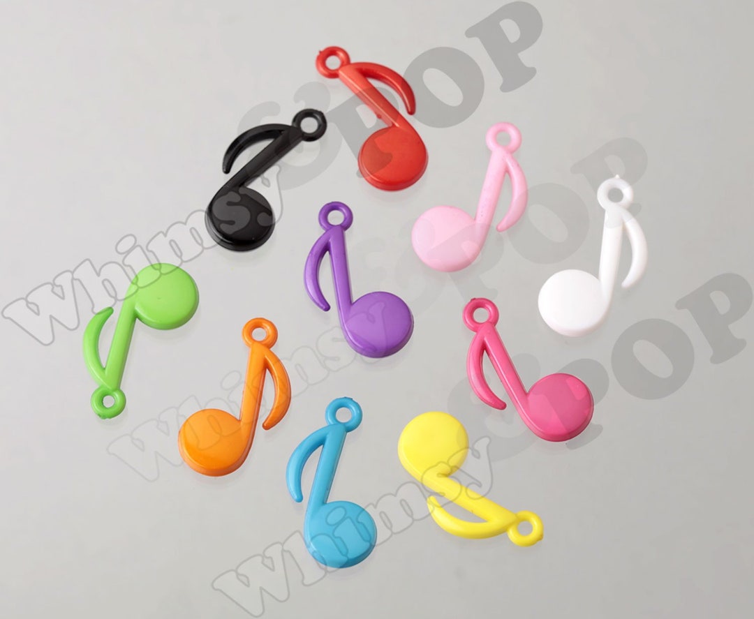 Acrylic Musical Note Charms, Music Charm Bracelet Necklace Findings ...