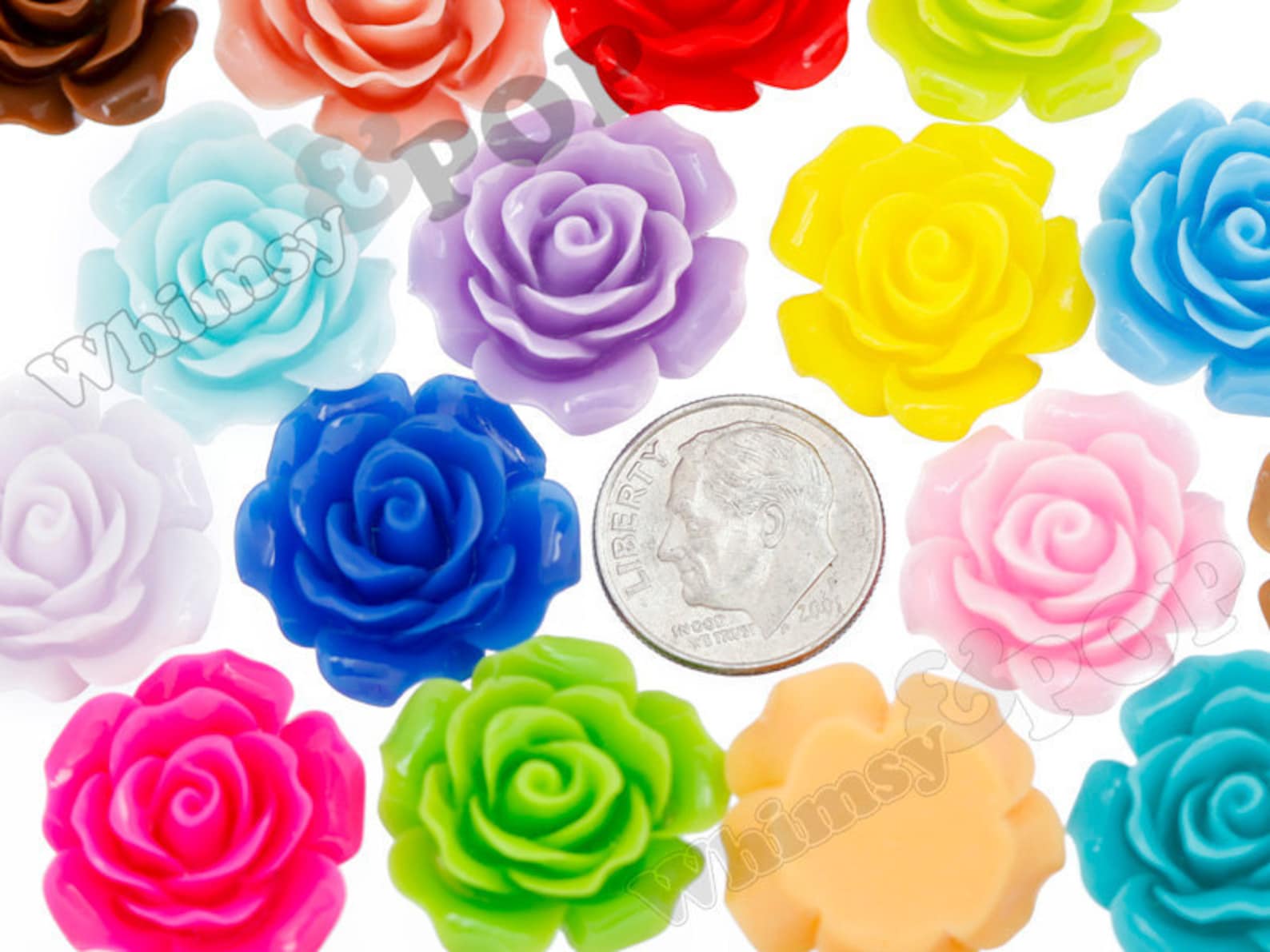 20MM Large Detailed Rose Cabochons Resin Cabochons Flower - Etsy