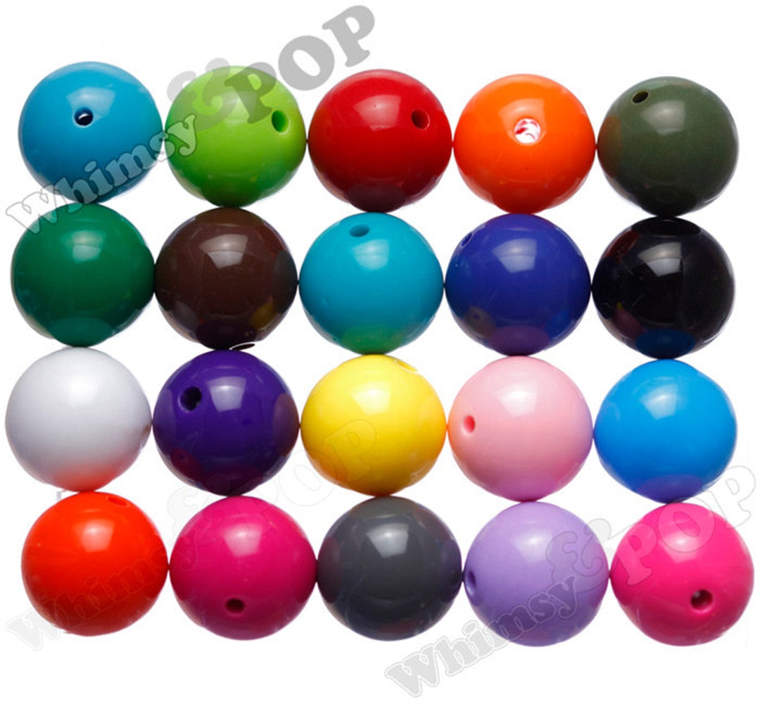 20mm Beads Bulk Gumball Beads, Acrylic Beads, Chunky Beads Wholesale ...