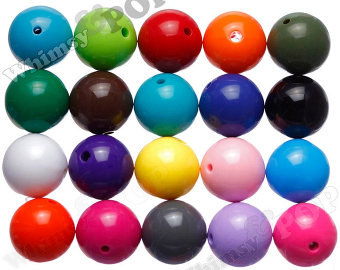 20mm Beads Bulk Gumball Beads Acrylic Beads Chunky Beads - Etsy