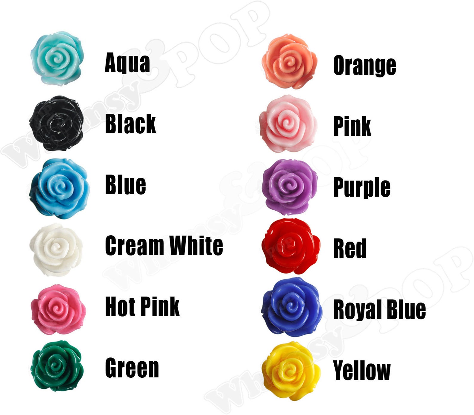 23mm Large Flower Beads, Chunky Rose Beads, Drilled Roses, Drilled ...
