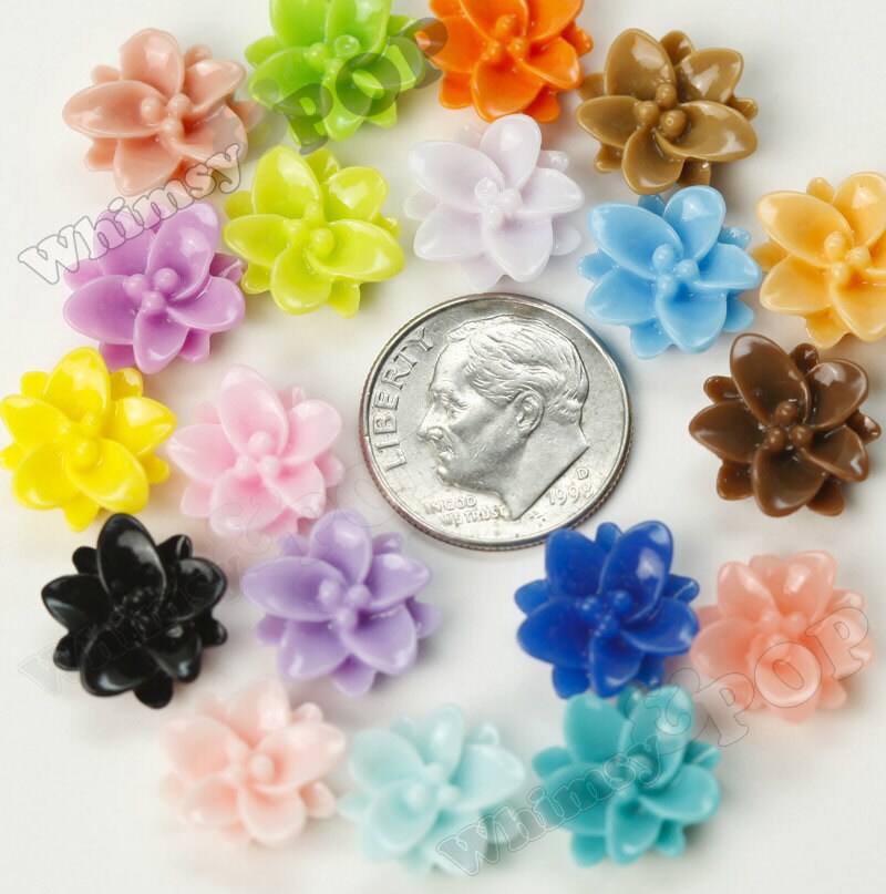 12MM Flower Cabochons Lotus Flower Resin Cabochons Flower | Etsy