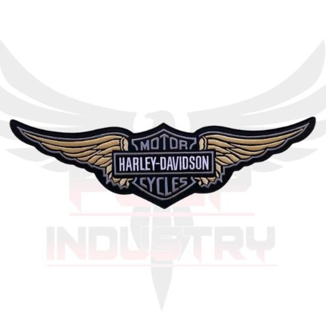 Harley Davidson HD Wing 15" Skin&grey Embroidered Patch Sew/iron On - Etsy
