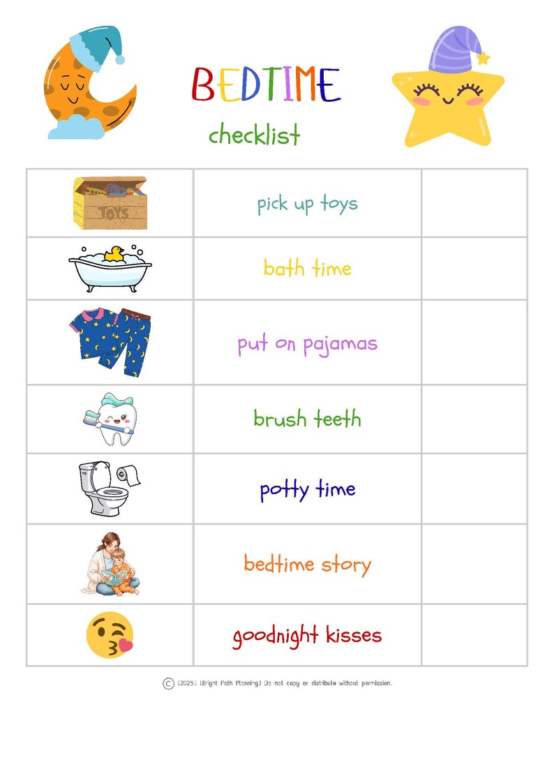 Morning and Evening Routine Checklist - Etsy