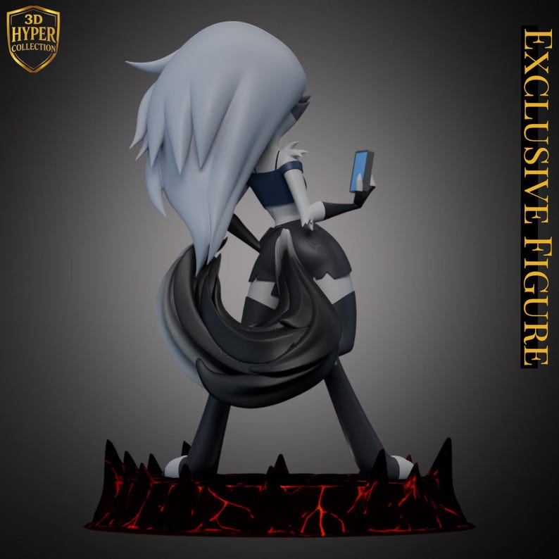 Loona Style Anime Wolf Girl Figurine – Handmade 3D Printed & Hand ...