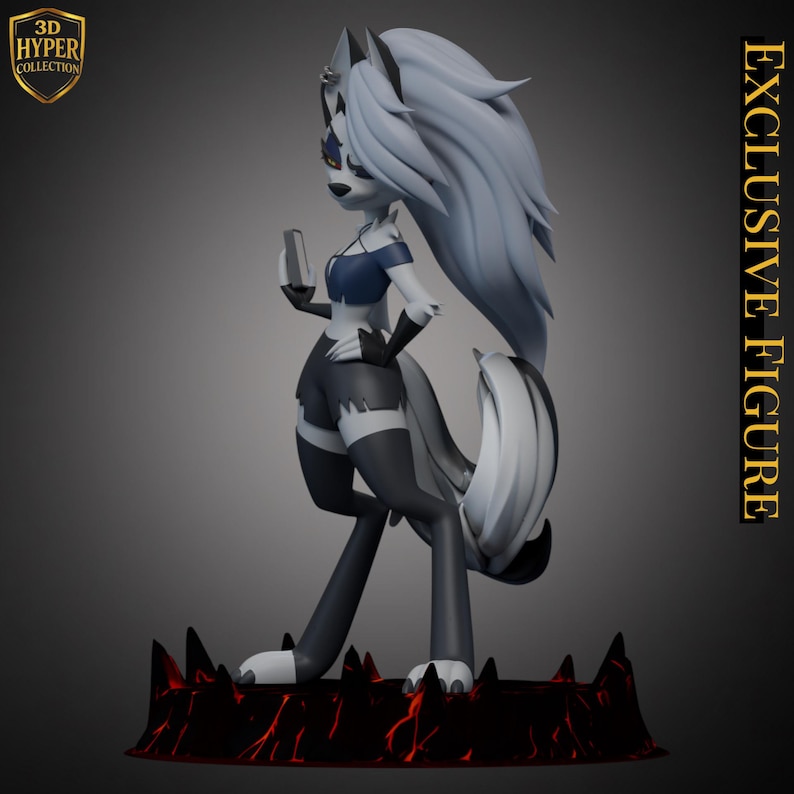 Loona Style Anime Wolf Girl Figurine – Handmade 3D Printed & Hand ...